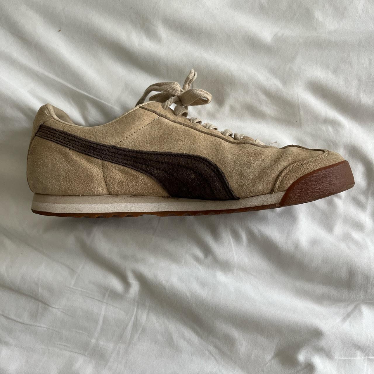 Vintage Puma sneakers, these are very worn hence the... - Depop