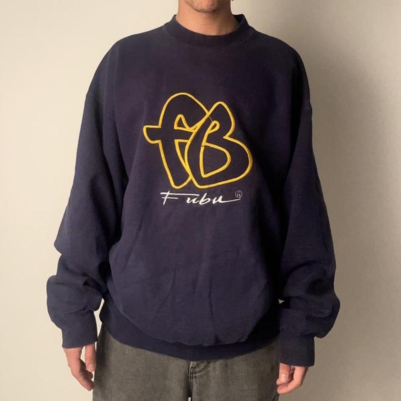 FUBU Men's Navy Jumper | Depop