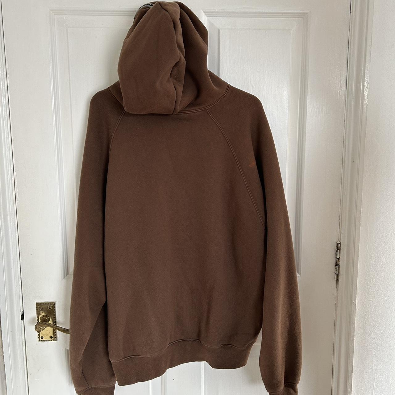 Brown essentials hoodie Condition as seen Small but... - Depop