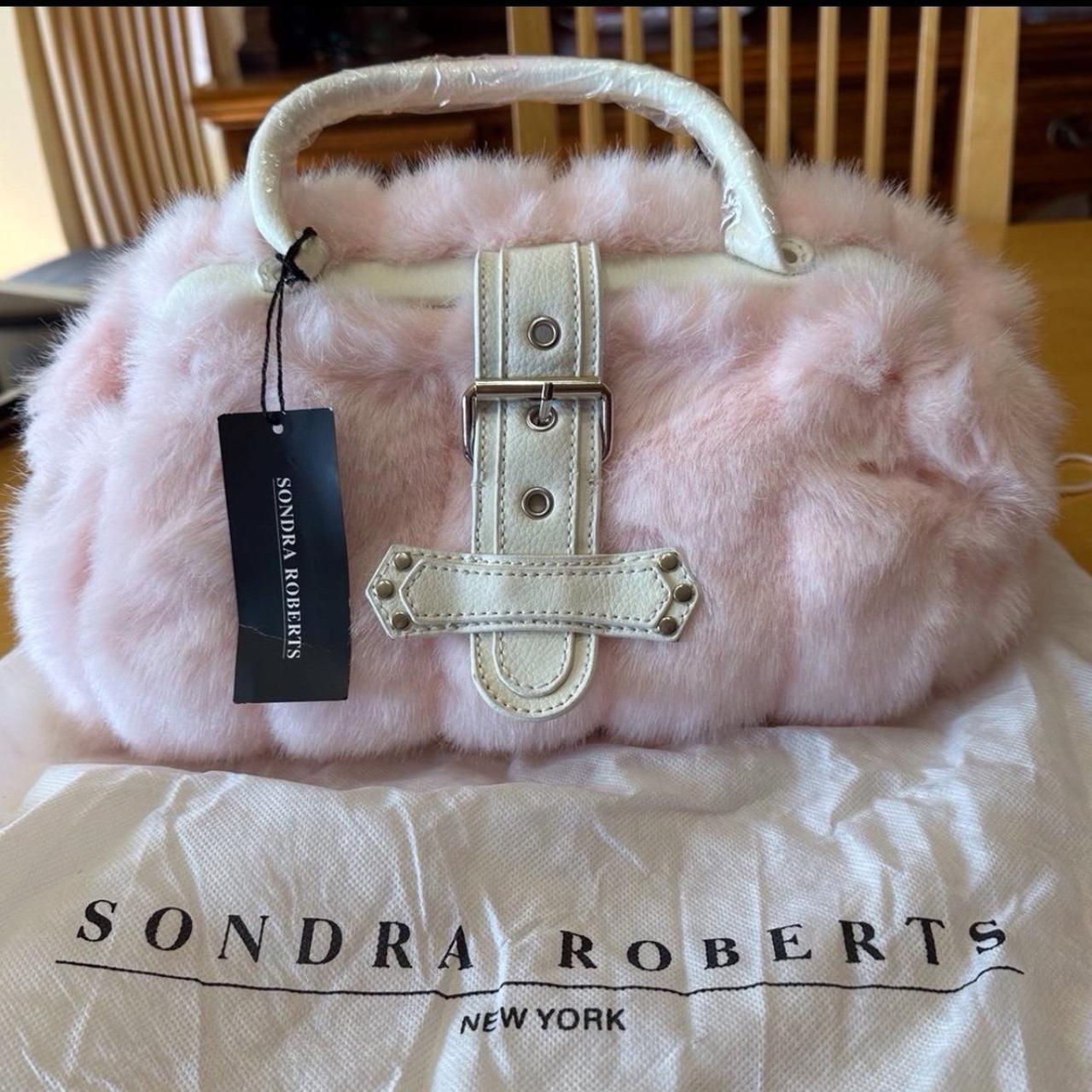 Baby pink fur bag faux fur purse fluffy cute buckle... | Depop