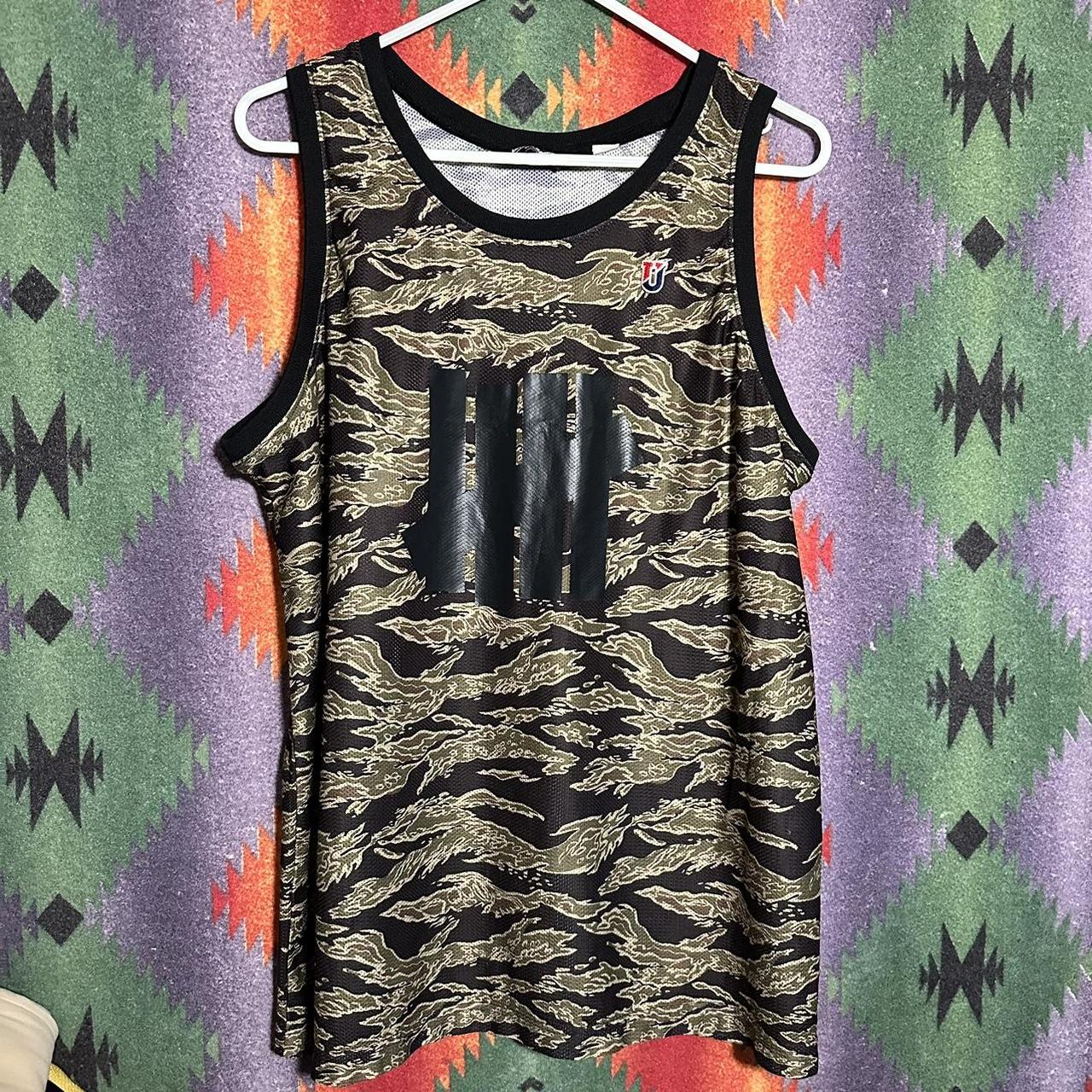 UNDFTD Undefeated Tiger Camo Mesh Tank Top... - Depop