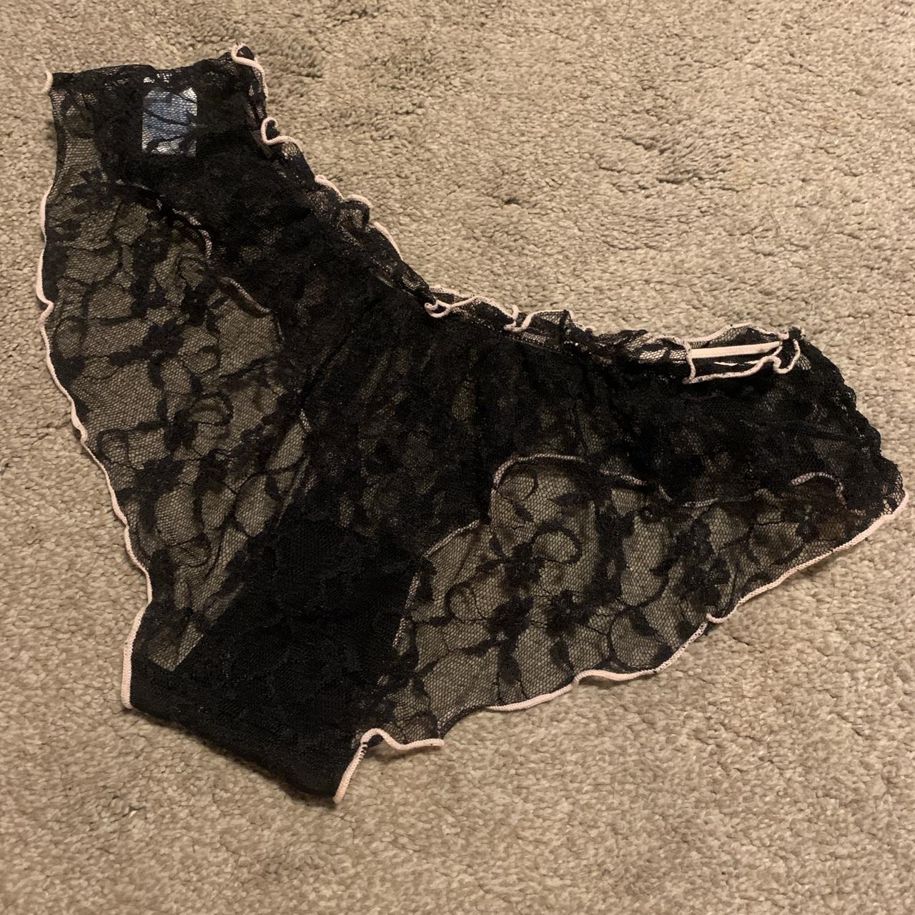 Cute Black Frilly Panties Vintage Secret Possessions Depop