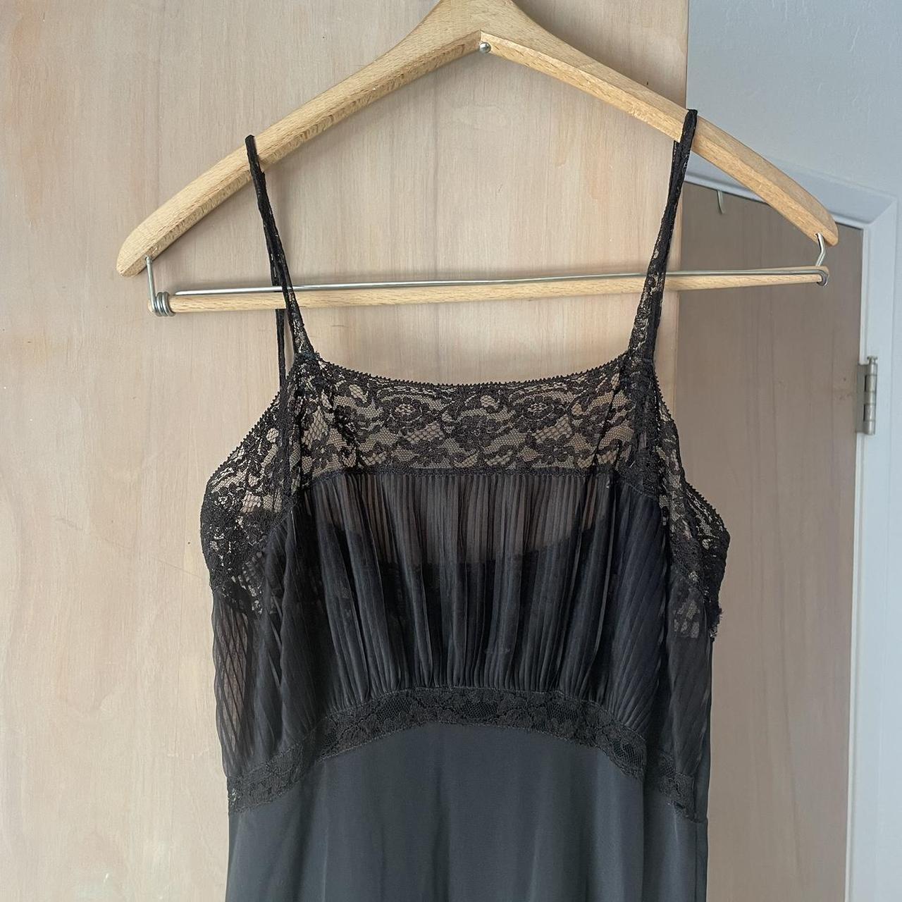 beautiful black lace sheer slip dress. i bought it... - Depop