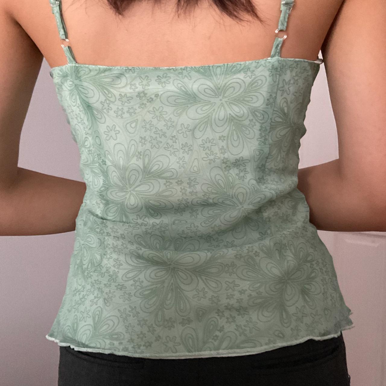 2000s Floral Print Tank Top Details: Vintage from... - Depop