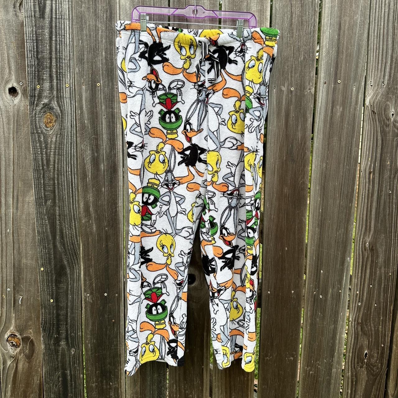 Looney Tunes Pajama Bottoms Waist: 38''-56'' Hip:... - Depop