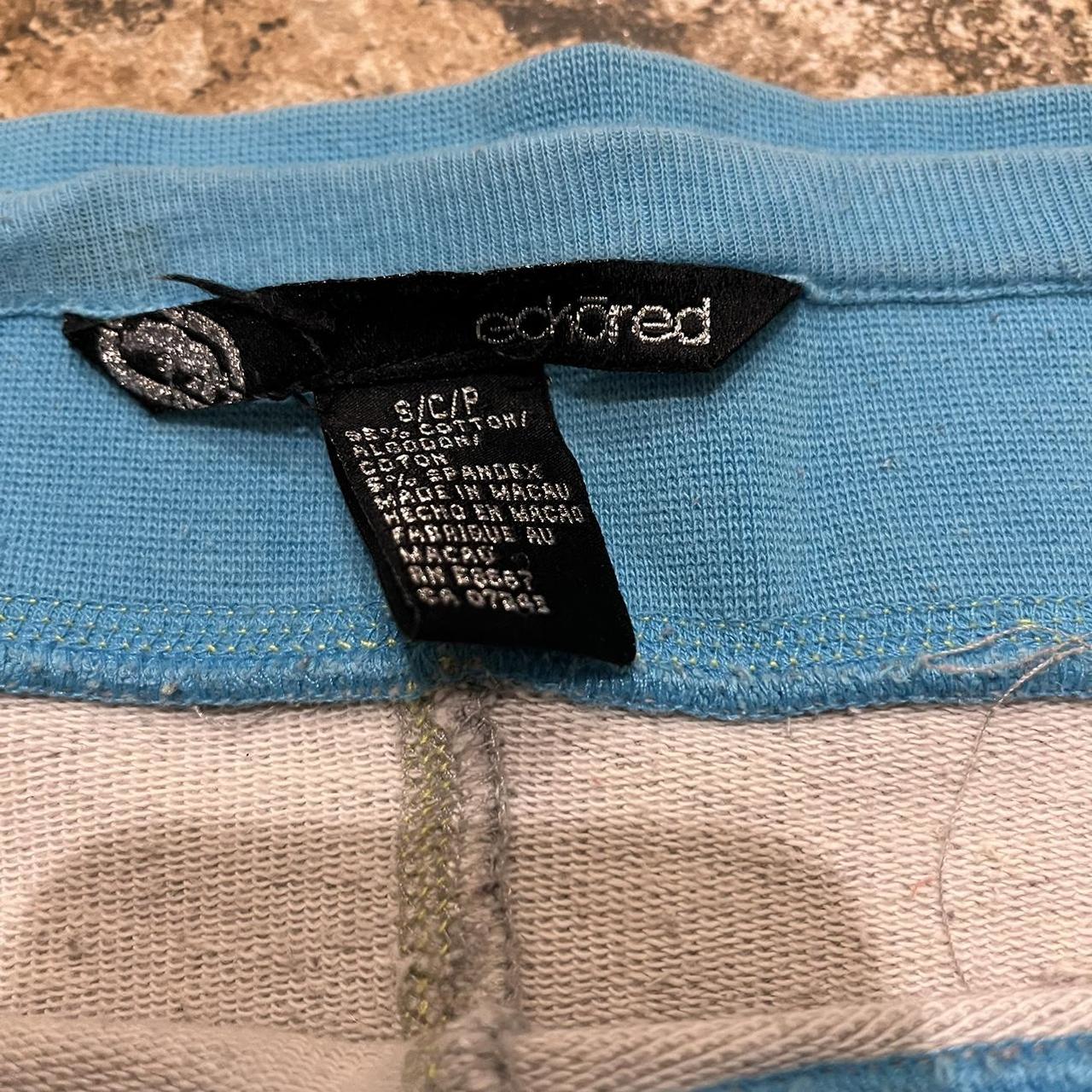 Cute 2000s Ecko Red Gray skirt with blue waistband... - Depop