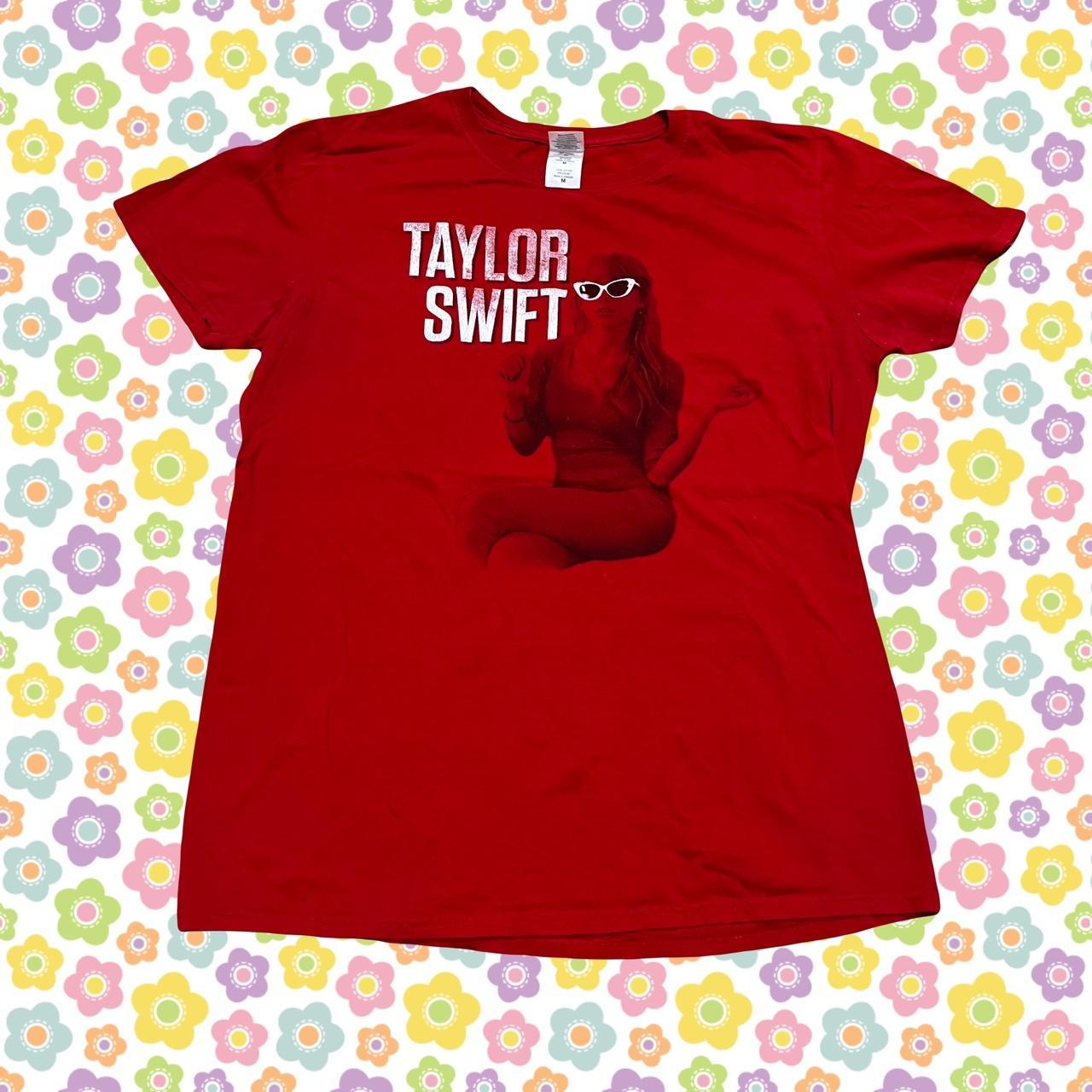 Red Taylor swift shirt Size medium ... - Depop