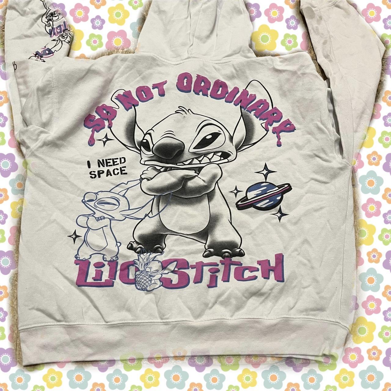 Lilo and stitch double sided big print pullover... - Depop