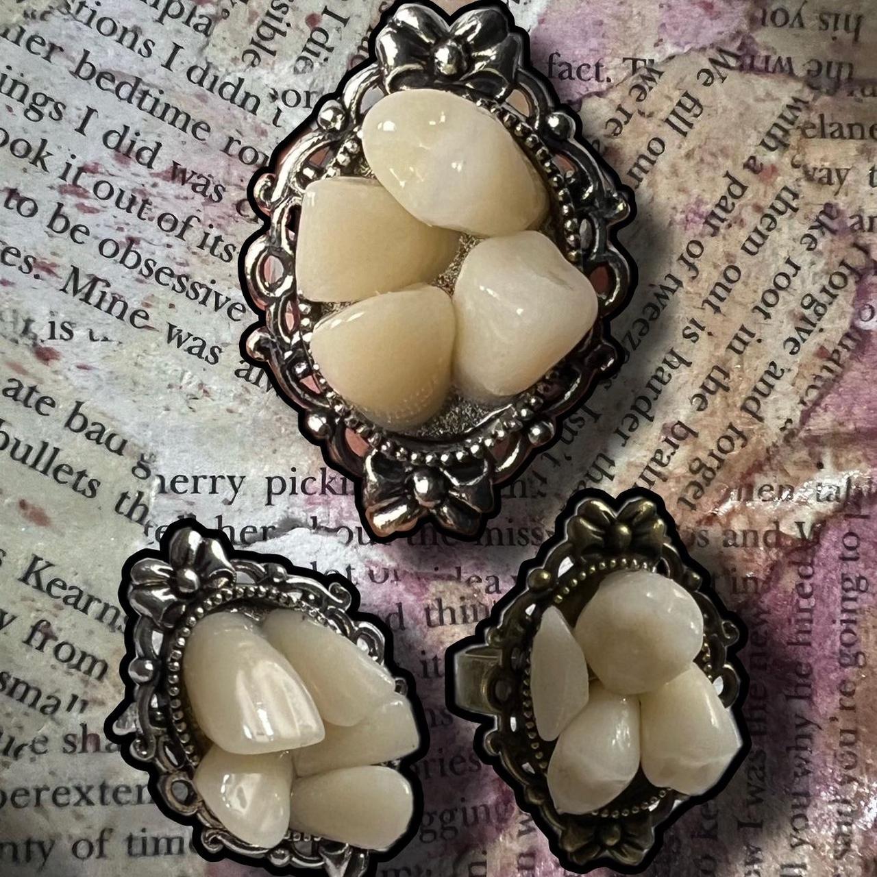 victorian teeth rings 🦷 (only bronze available atm-... | Depop