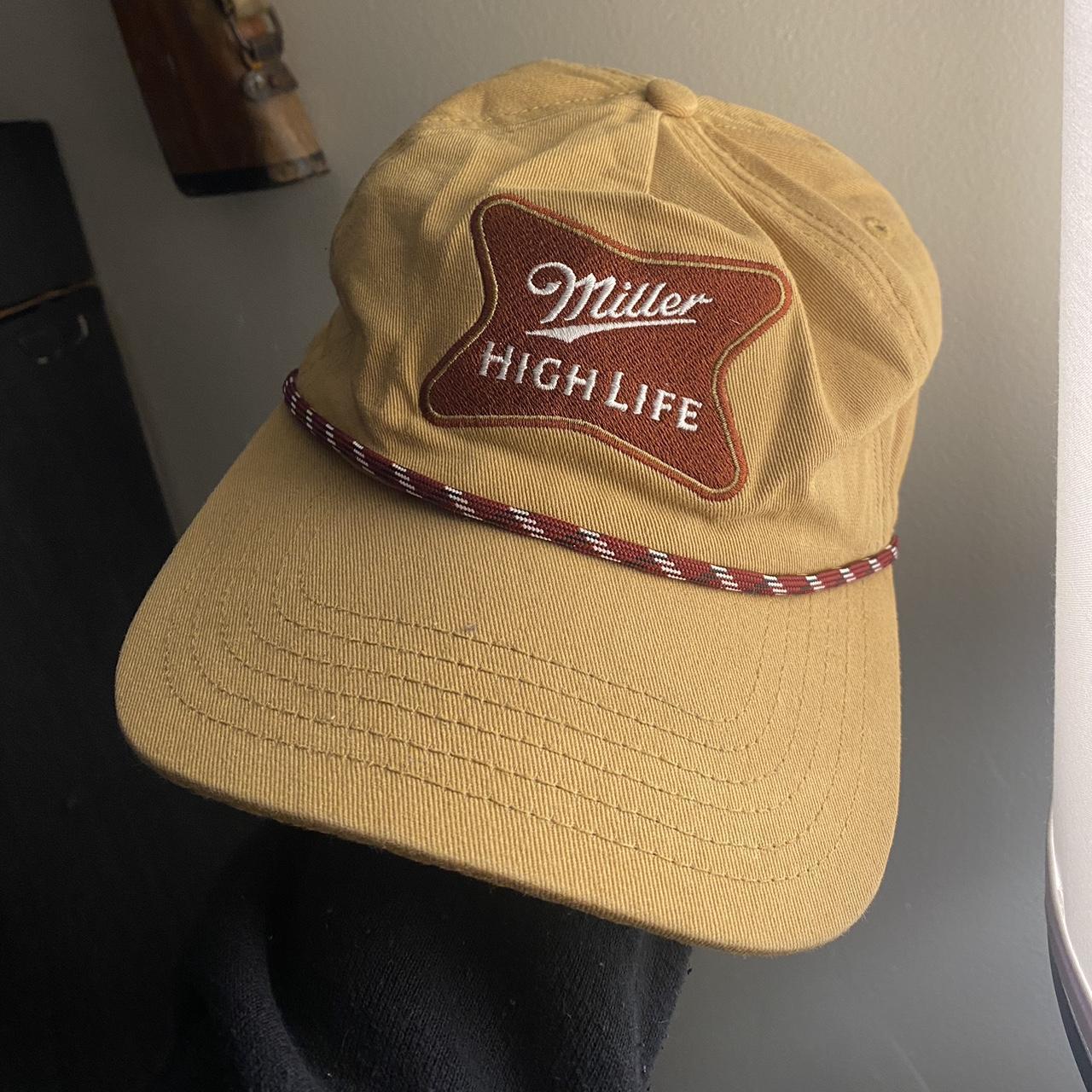 🍺Miller High Life Hat🍺 °Blemish on top of the hat... - Depop