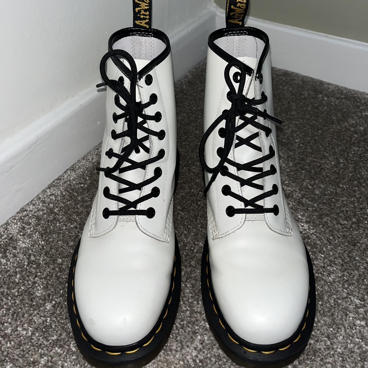 White Dr Martins/ doc Martin boots size 5. 👢 Only... - Depop