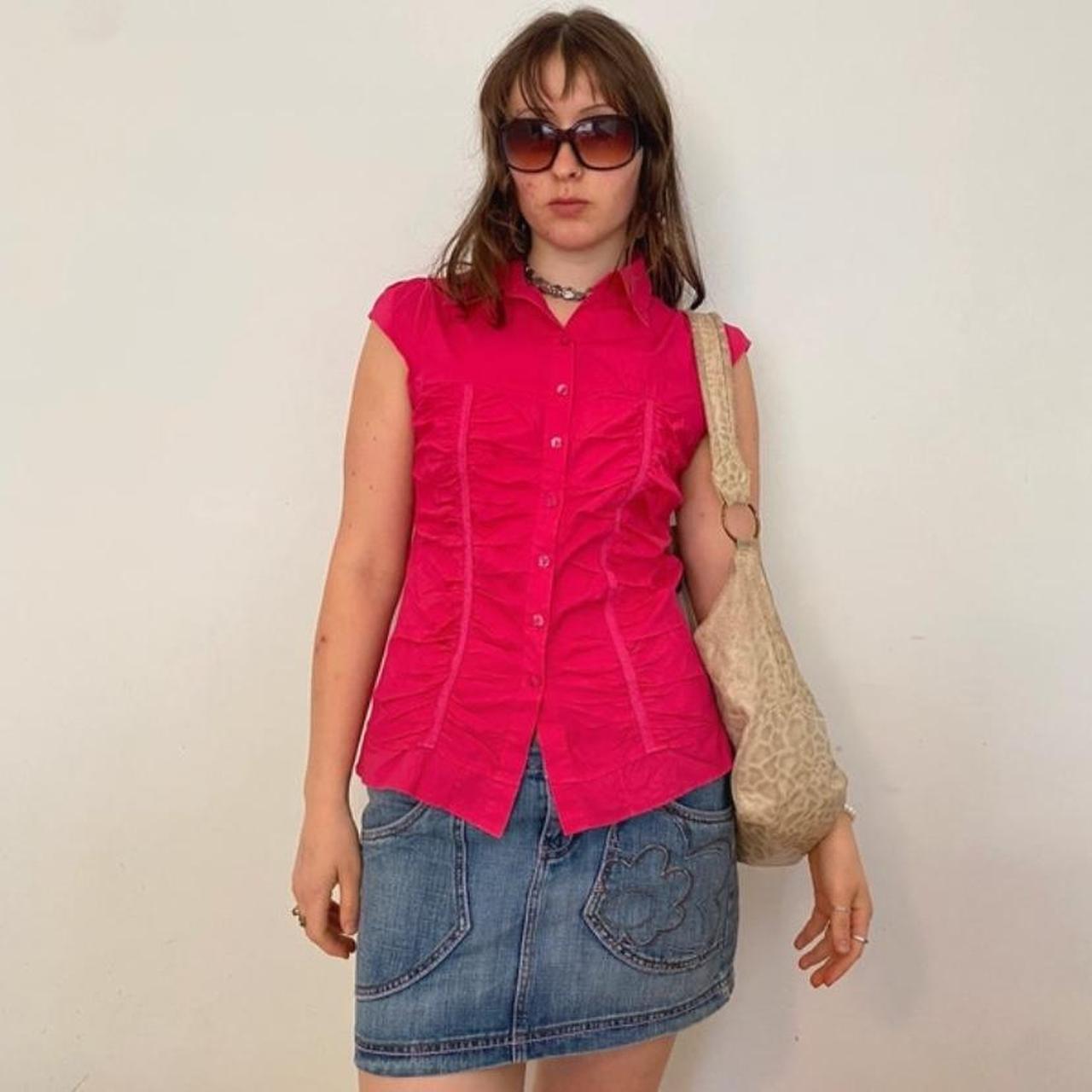 THE MOST INCREDIBLE ruched button up shirt, nicest... | Depop