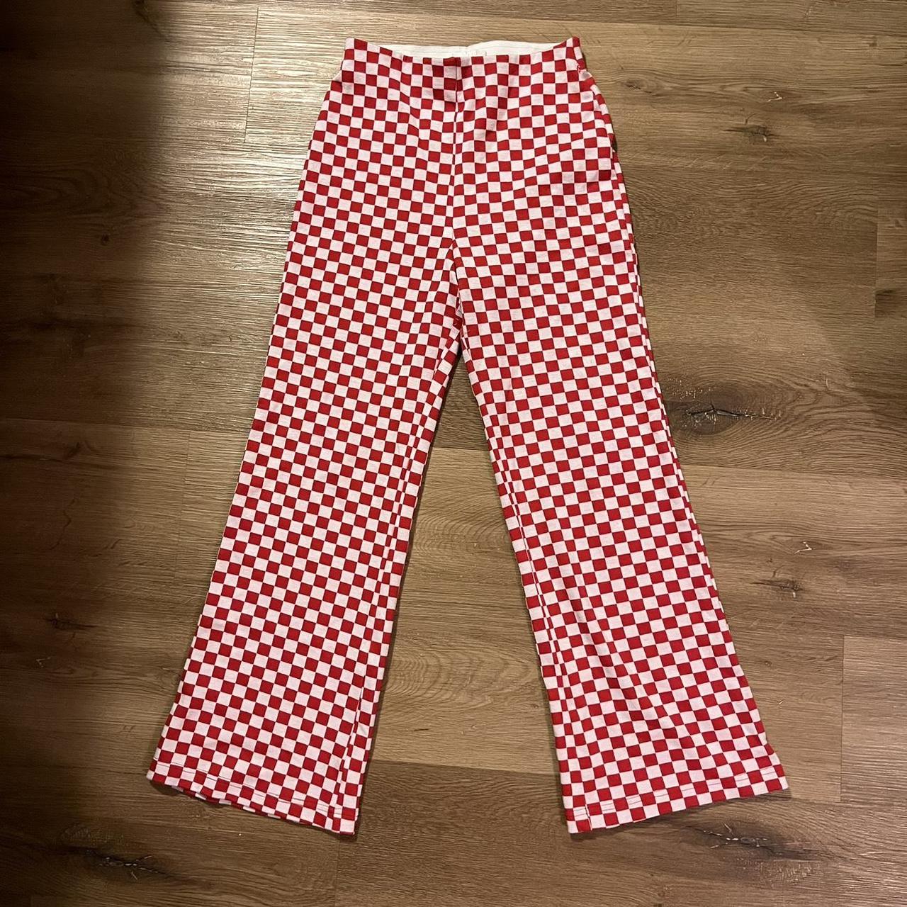 glassons red and white checkered pants!!! literally... - Depop