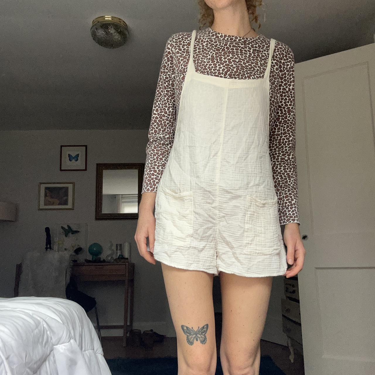 Cute Cotton overalls! So cute for fall and layering... - Depop