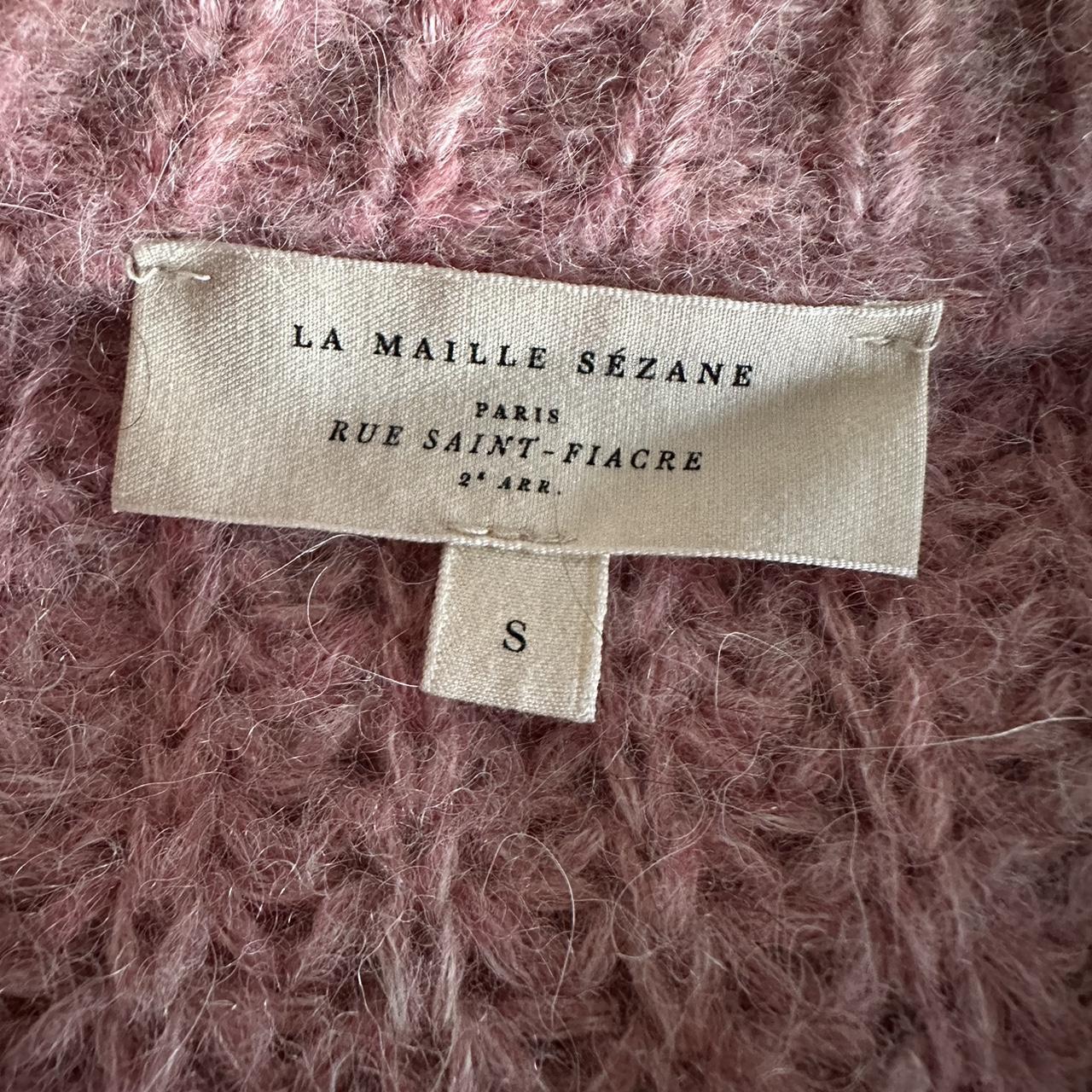 Sezane Emile Cardigan in Mottled Pink Size... - Depop