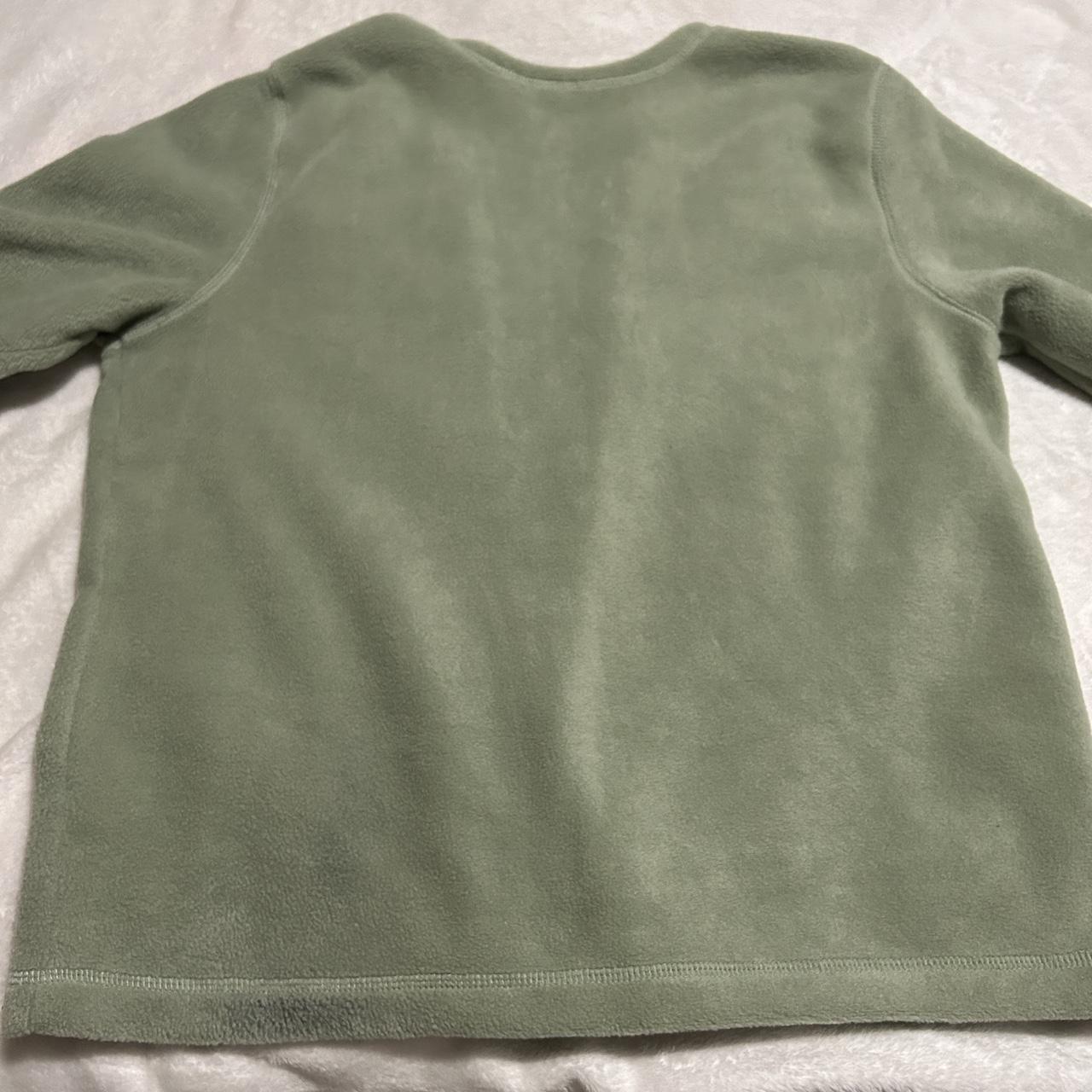 super soft sage green zip up sweater embroidered... - Depop