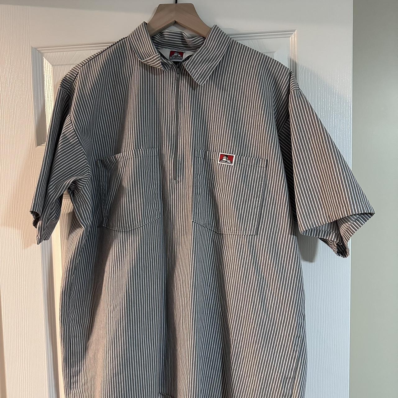Ben Davis half zip work shirt. Size XL. Raw... - Depop