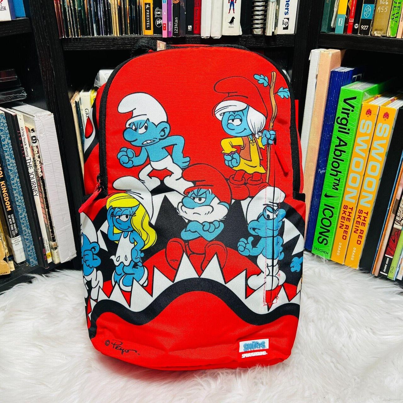 "BRAND NEW" SPRAYGROUND X THE SMURFS "SHARK BOUNCE"... - Depop