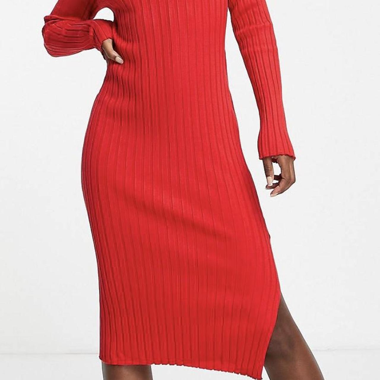 Monki Women's Red Dress | Depop