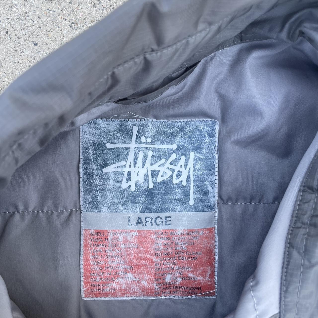 Stüssy Men's Silver and Grey Jacket | Depop