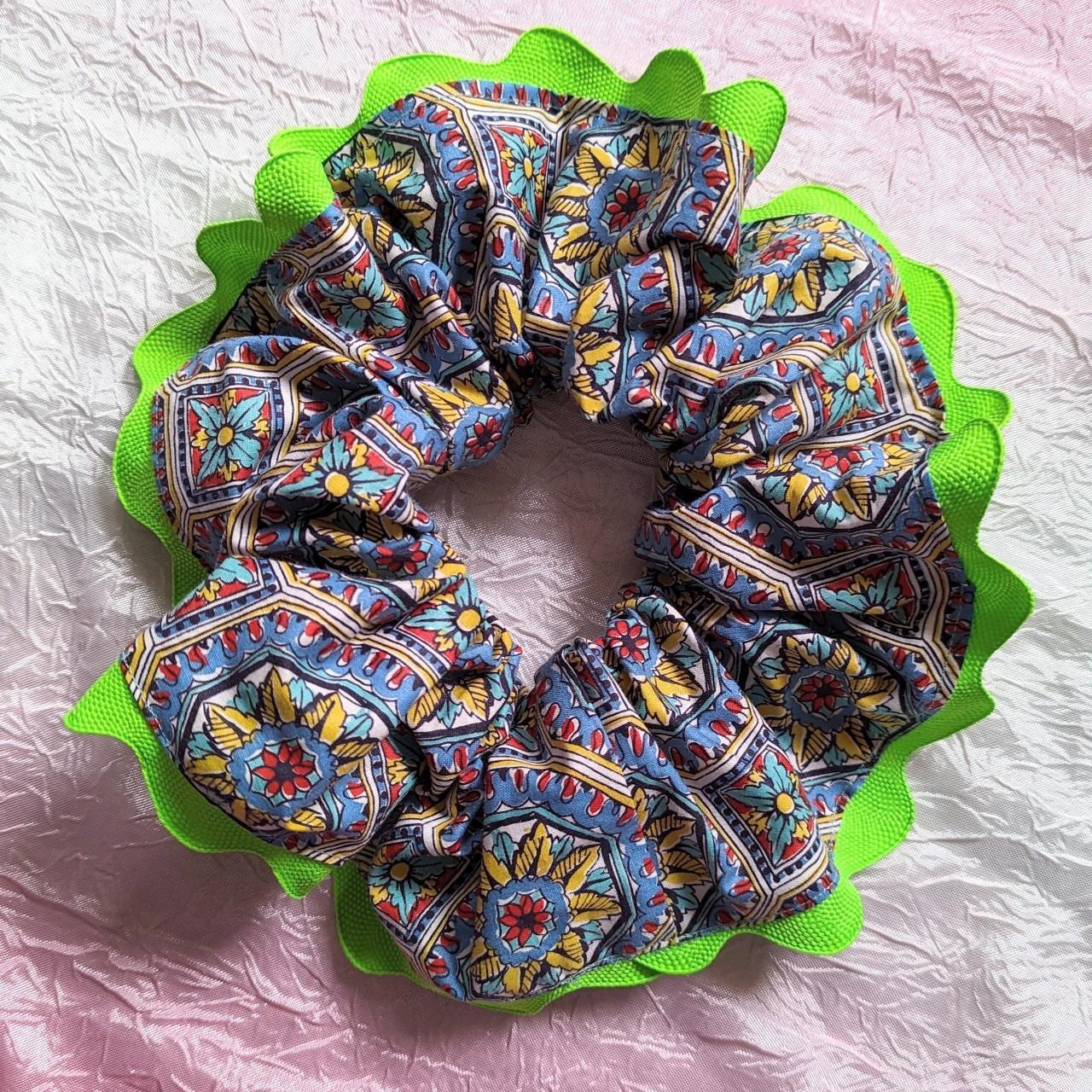 Giant puff scrunchie. Handmade by Deerfeathers.... - Depop