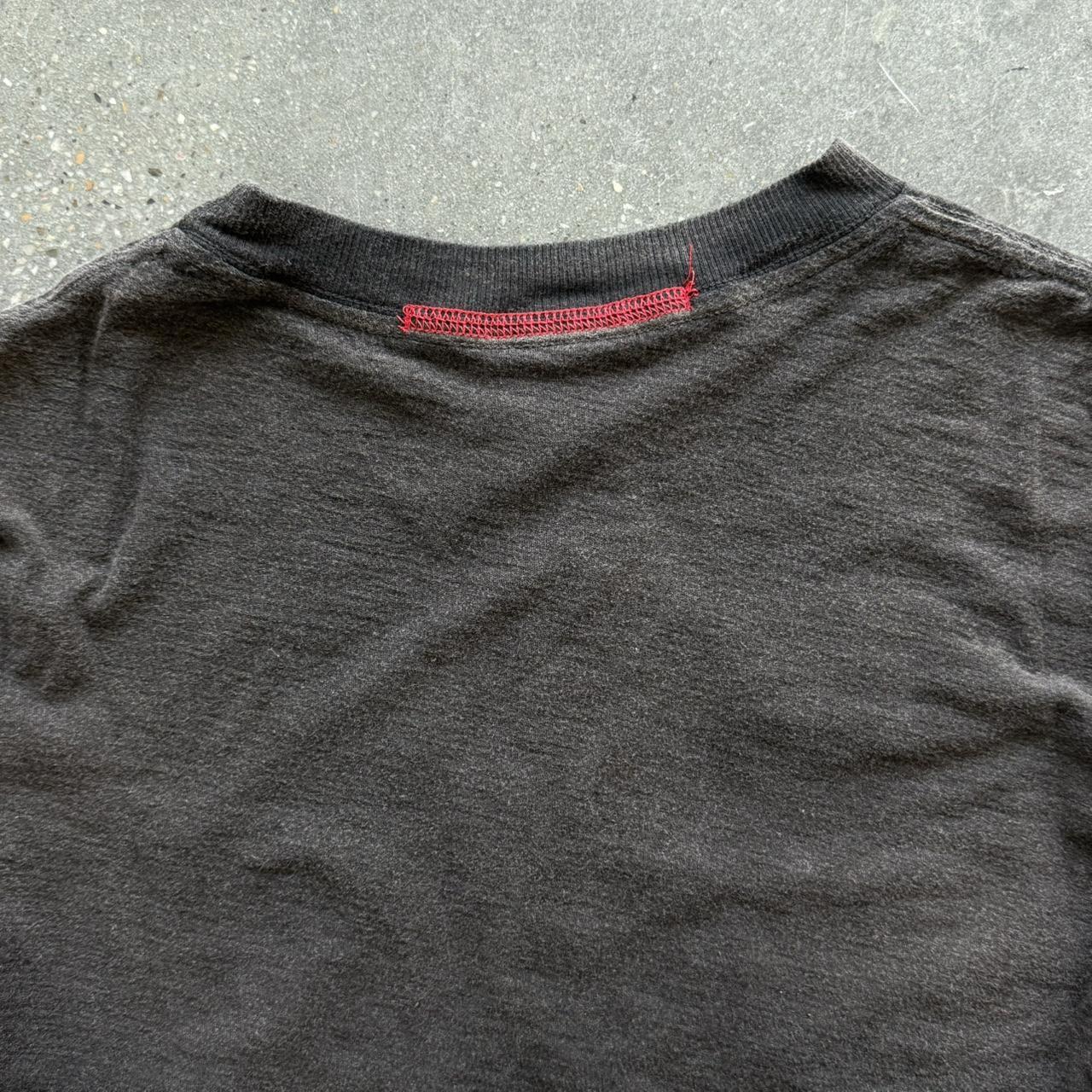 yuremane cropped boxy blank black faded pocket... | Depop