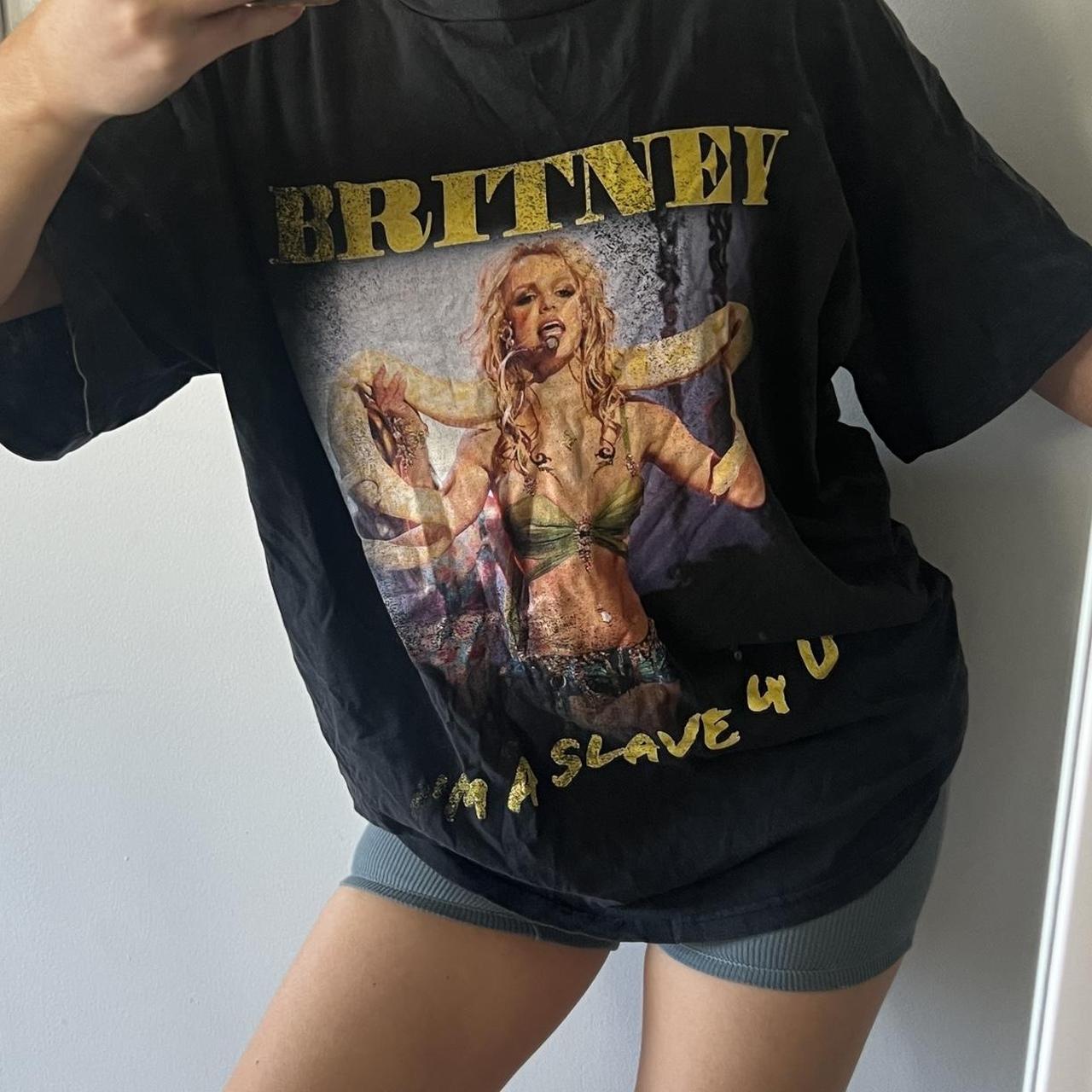 Britney Spears I’m a slave for you oversized tee.... - Depop