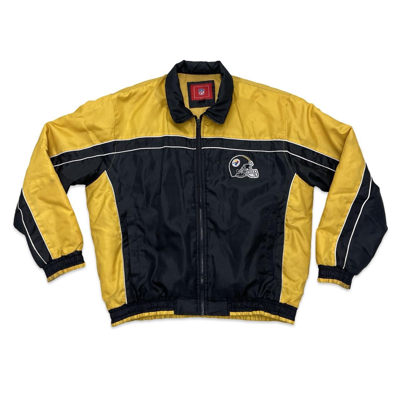 Pittsburgh Steelers NFL windbreaker jacket in black... - Depop