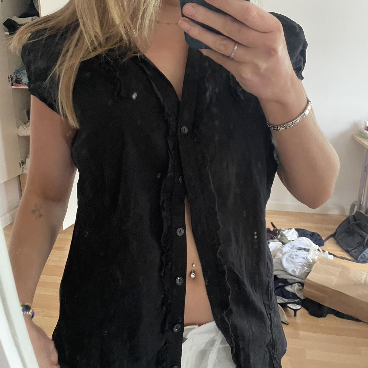 Vintage John rocha button up blouse cami summer... | Depop