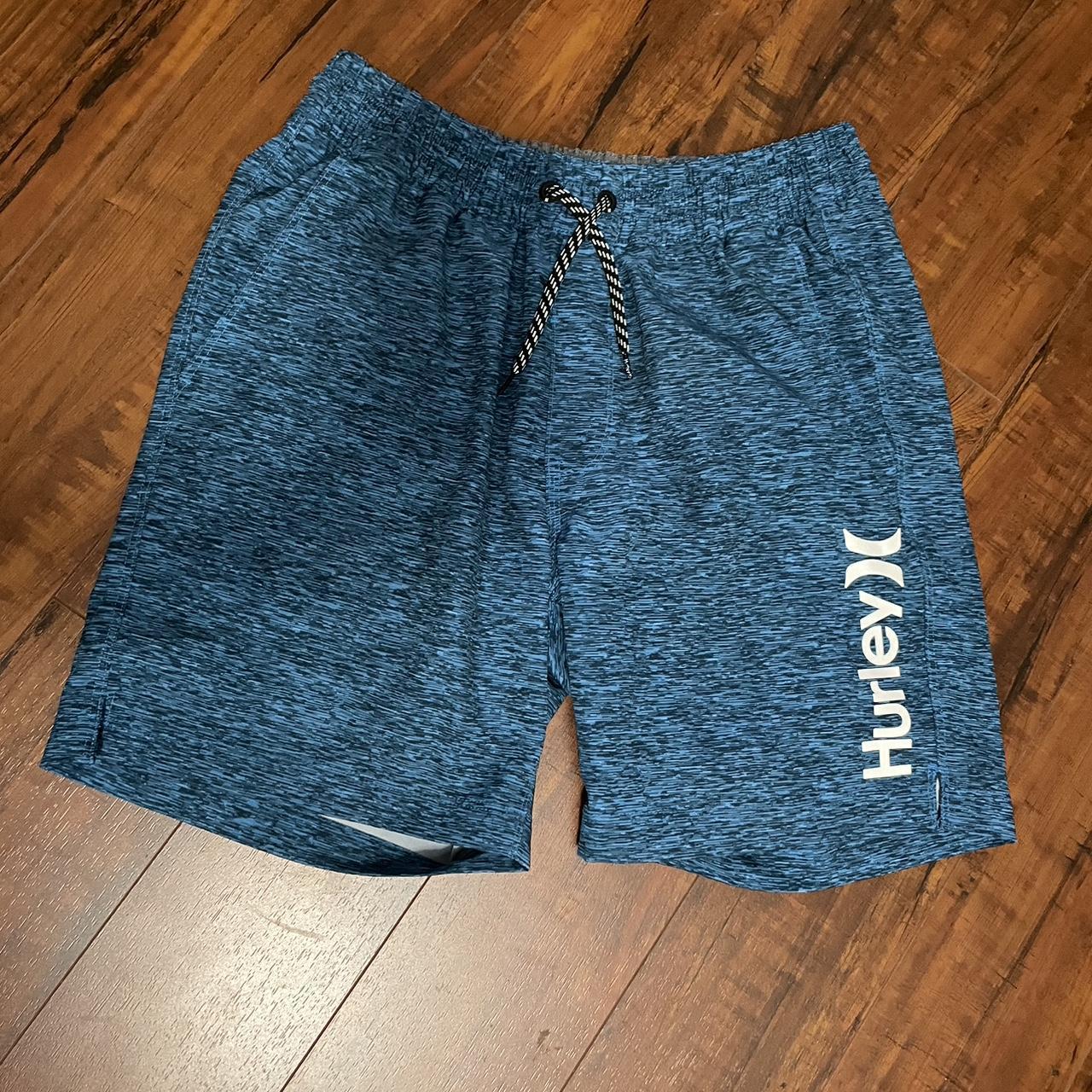 hurley shorts no tag or liner, i cut it out size... - Depop