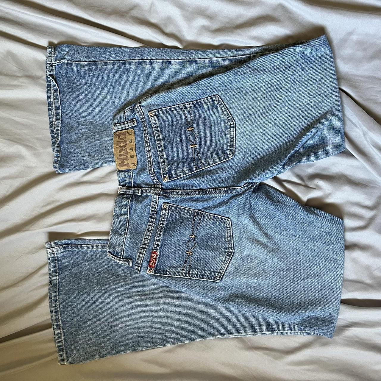 90s mudd flare jeans size: 24” $60 #90s #vintage... - Depop