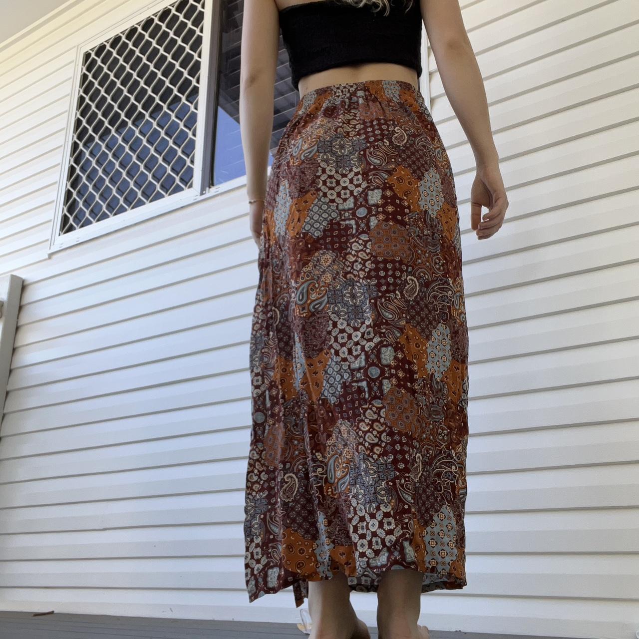 Stunning tree of life skirt with side slit, multi... - Depop