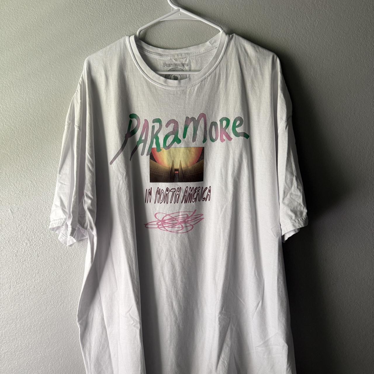 White Paramore "In North America" tour tee #Paramore... | Depop
