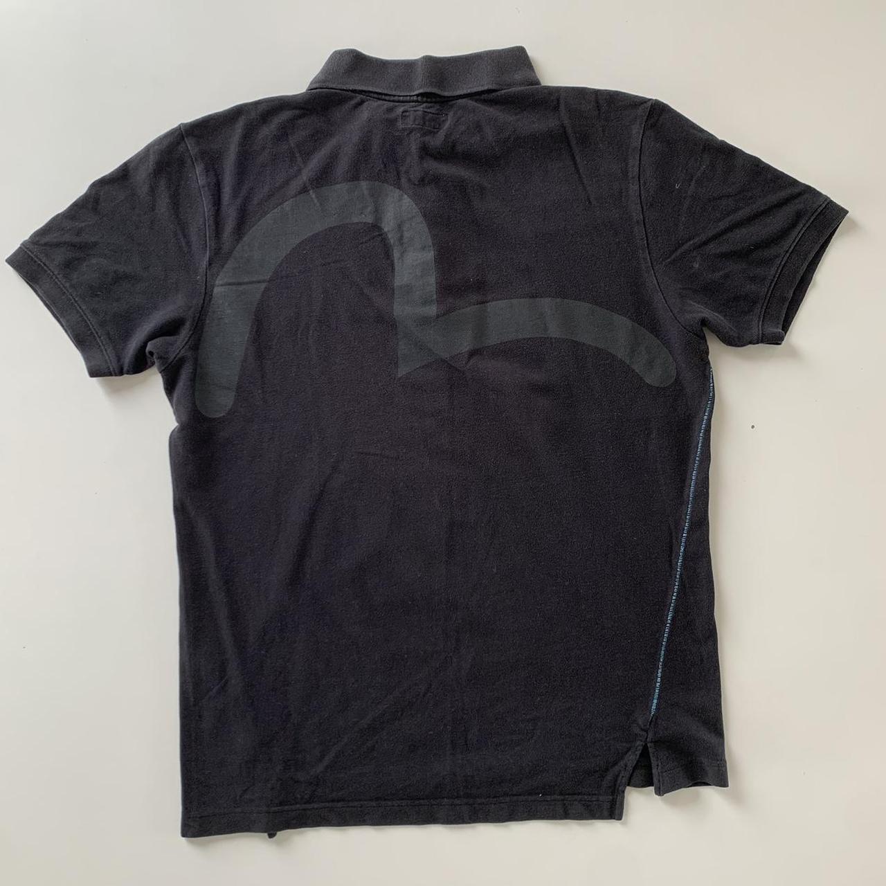Evisu Genes Black Polo Perfect Condition Size Small... - Depop