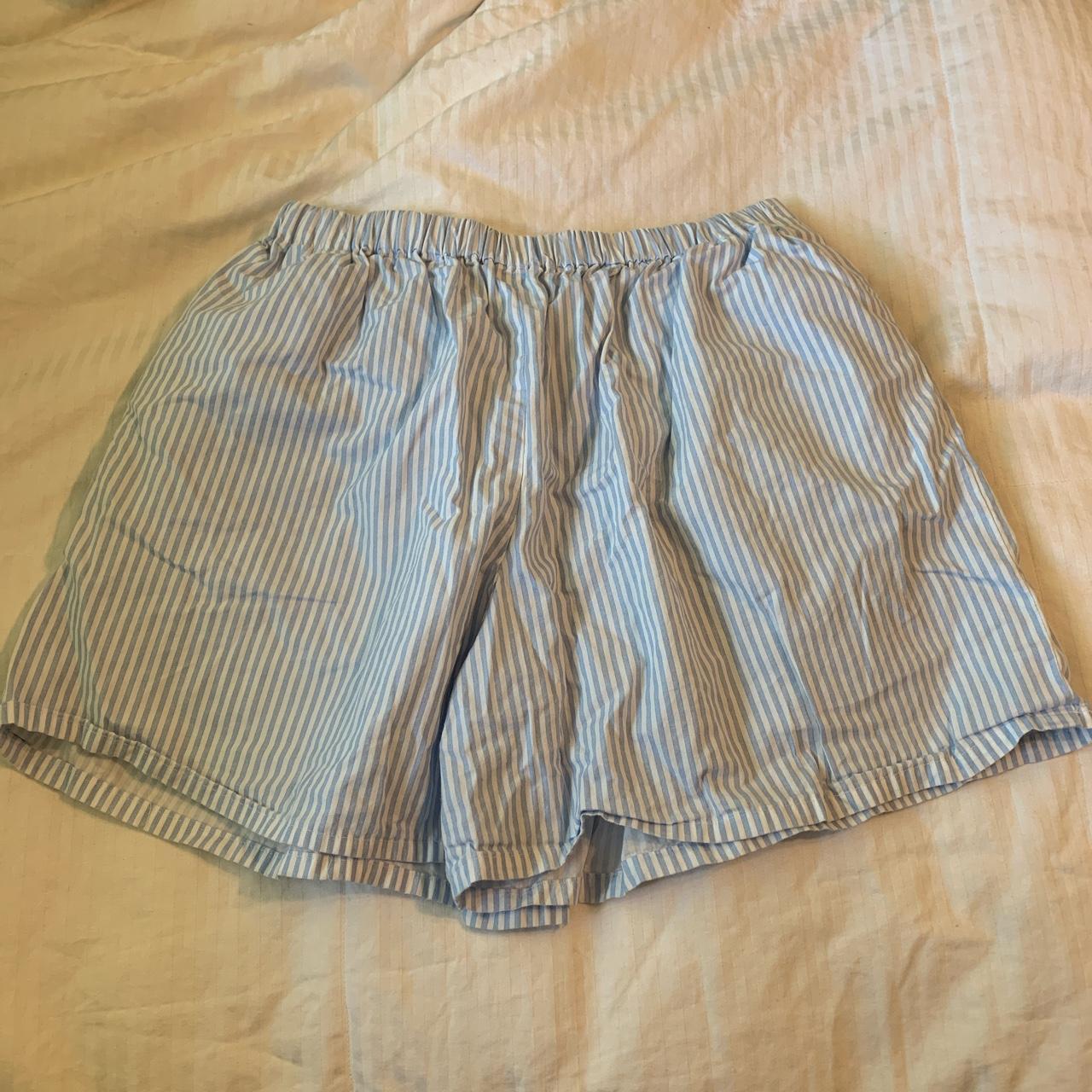 Thrifted blue and white striped boxers - Depop