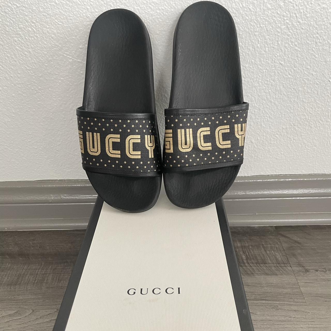 Gucci Slides Authentic Comes with Box Size 5y... - Depop