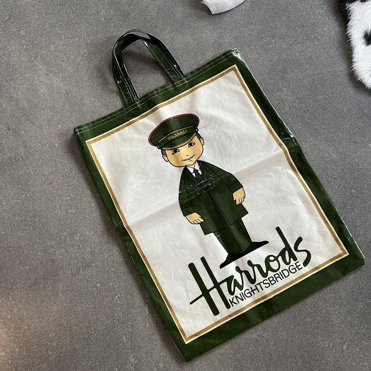 Vintage England Harrods bag. Has some sign of wear... - Depop