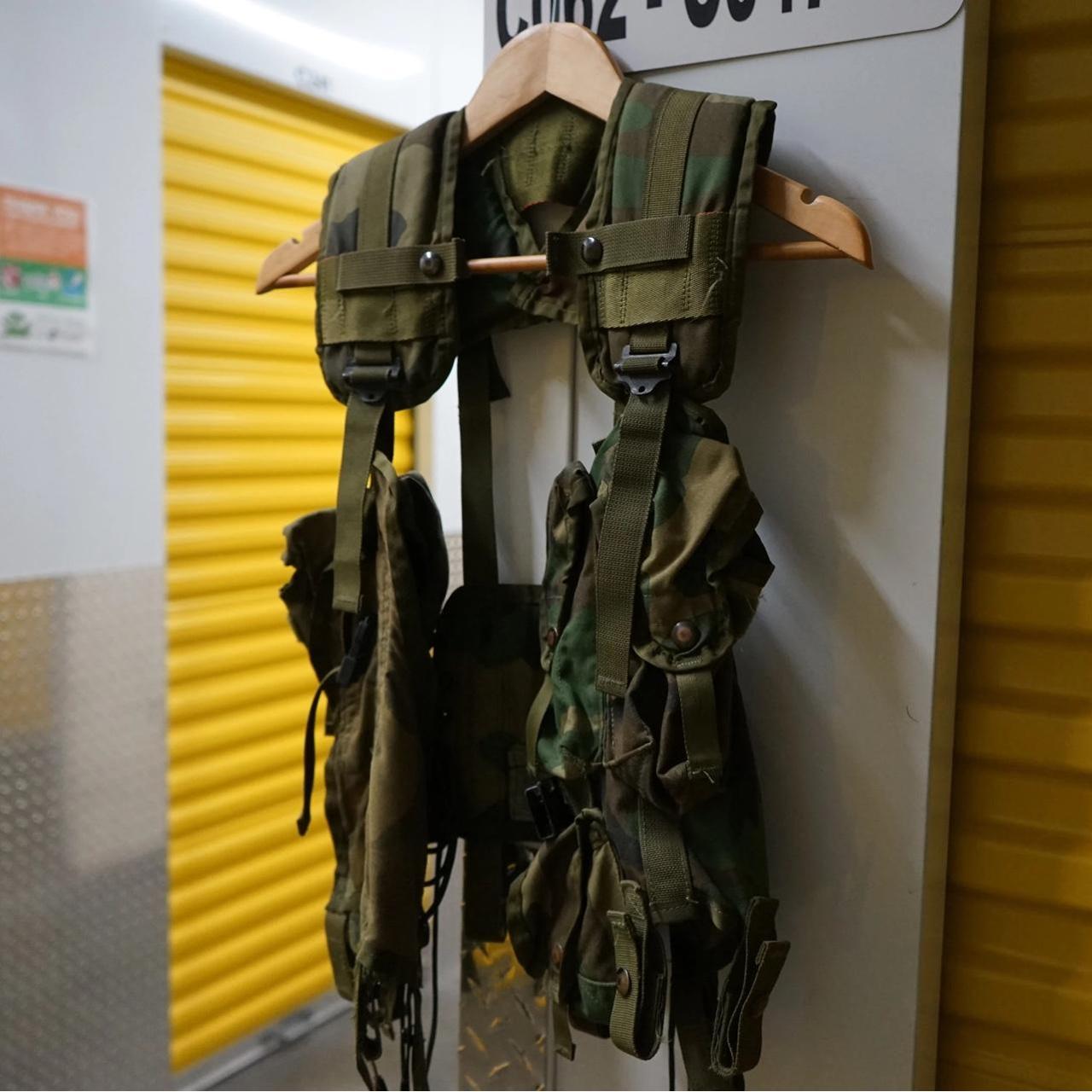 Vintage Military Pack Vest adjustable - Depop