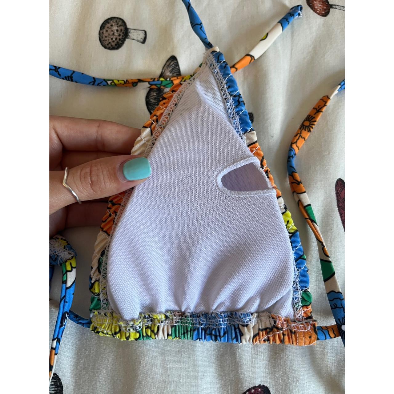 SHEIN Women's Blue and Yellow Bikinis-and-tankini-sets | Depop