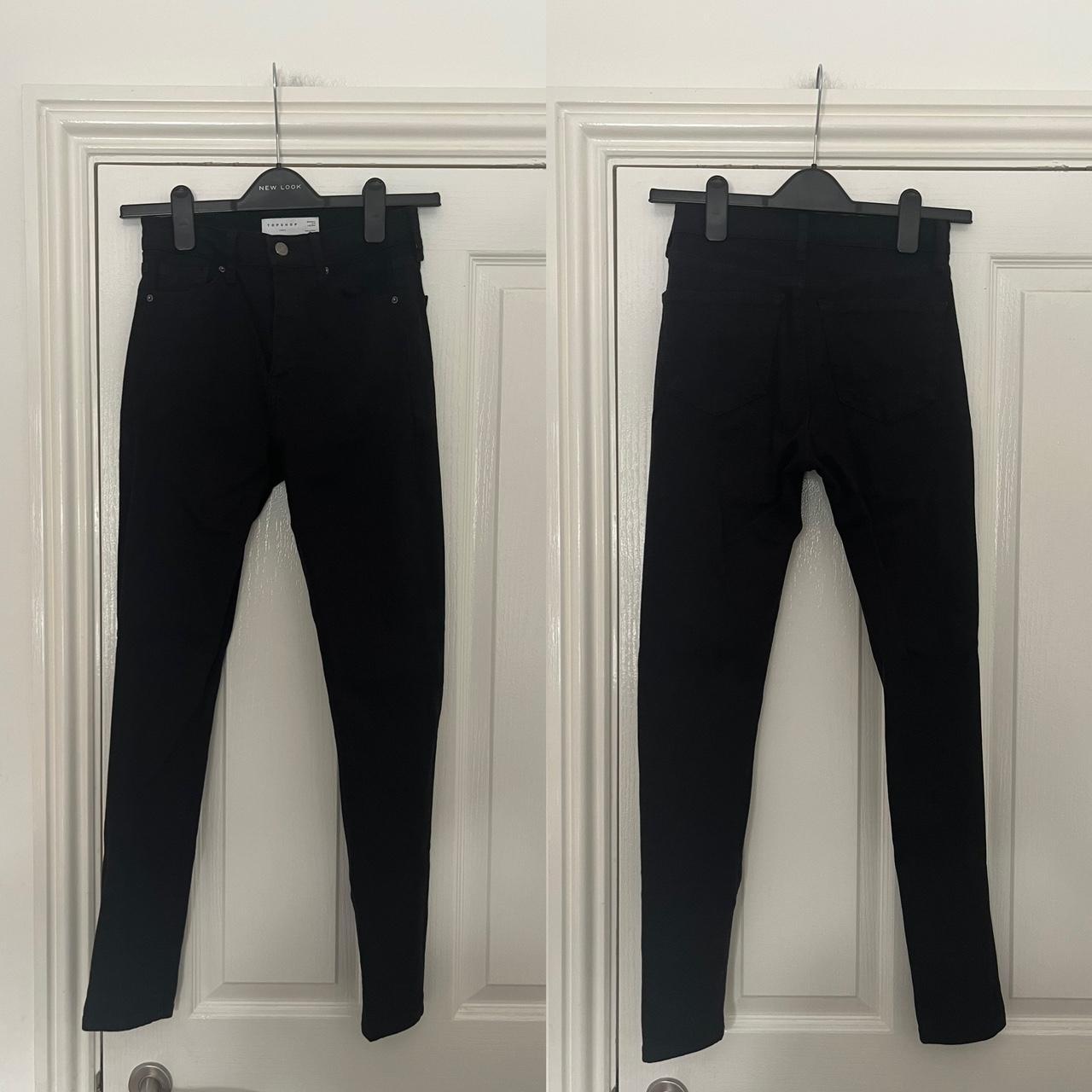 Topshop black Jamie jeans. Are full leg and high... - Depop