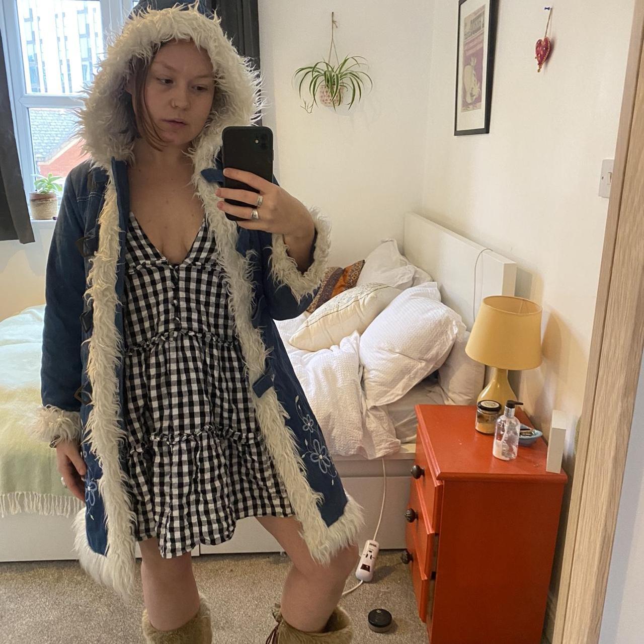 Absolutely GORGEOUS #y2k snowy hooded #afgan coat!... - Depop