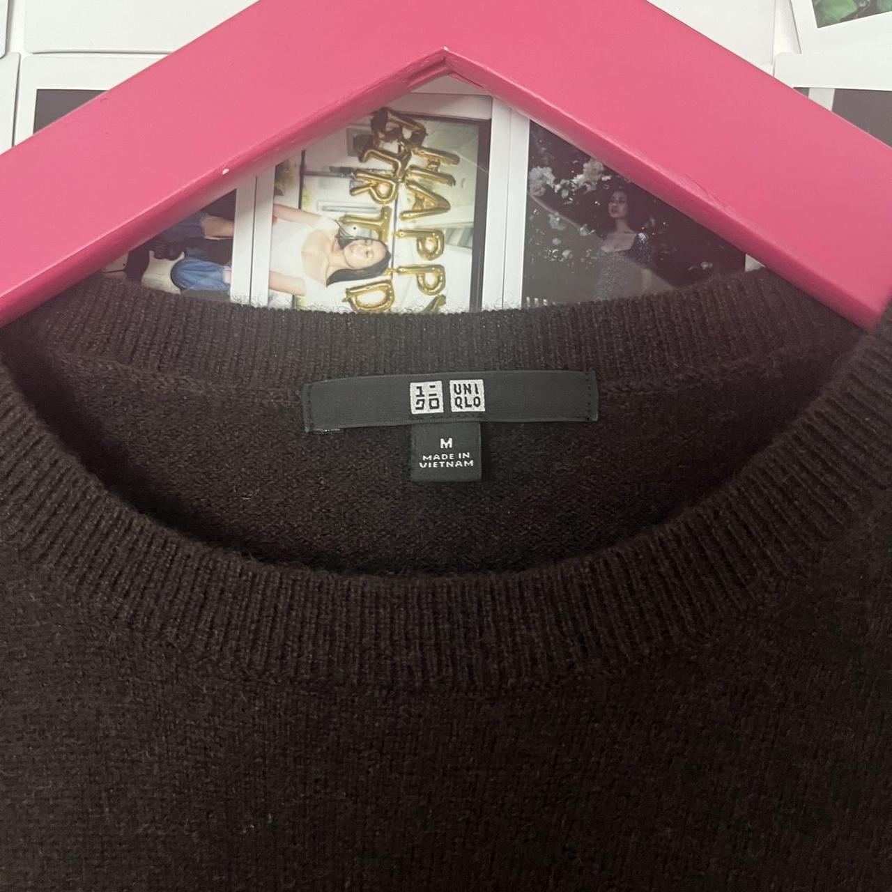 uniqlo cashmere sweater in medium - Depop