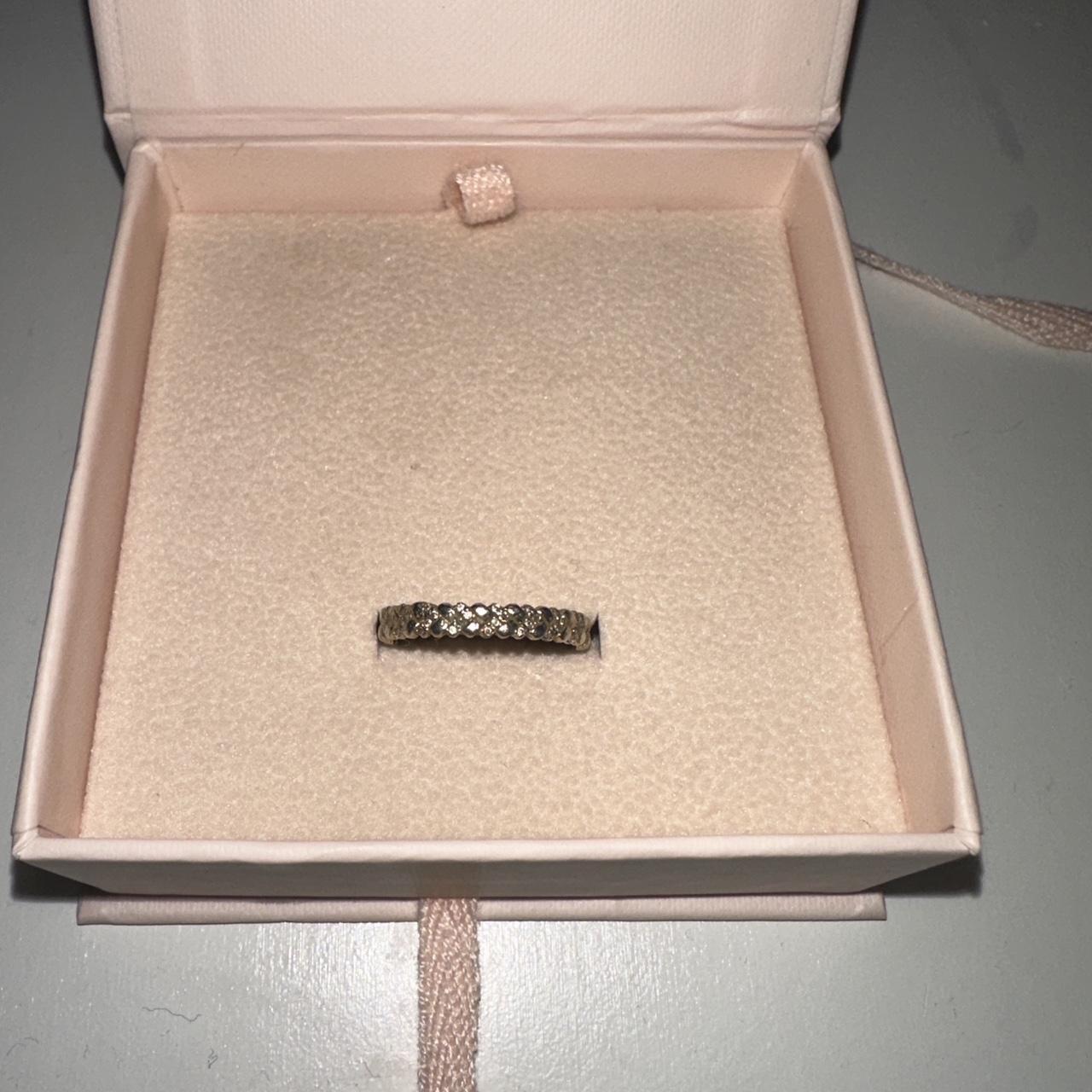 By charlotte gold plated ring with stones, slight... - Depop