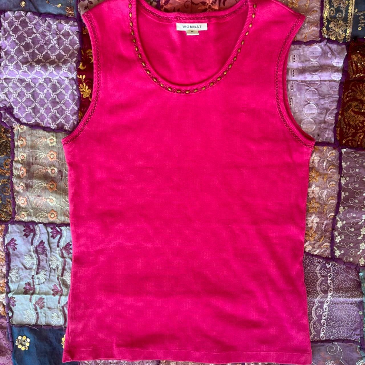 - The cutest ' WOMBAT ' singlet with wooden bead and... | Depop