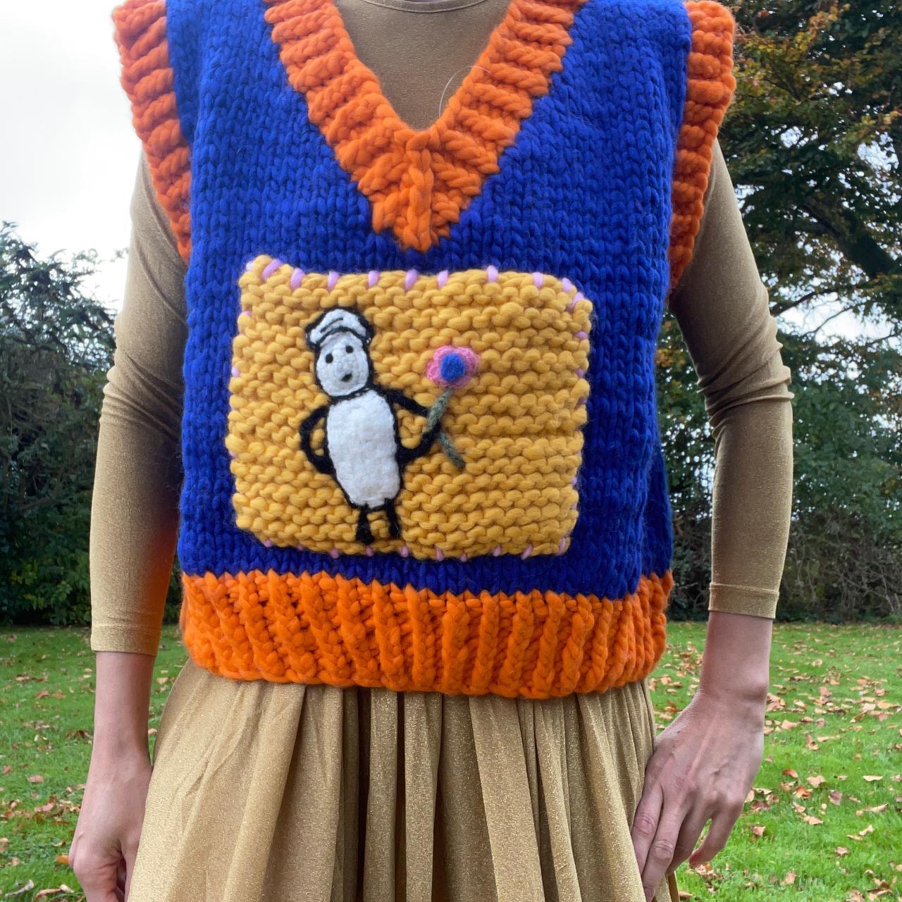 Sheep Chunky Oversize Handmade Hand Knit Bulky Thick... | Depop