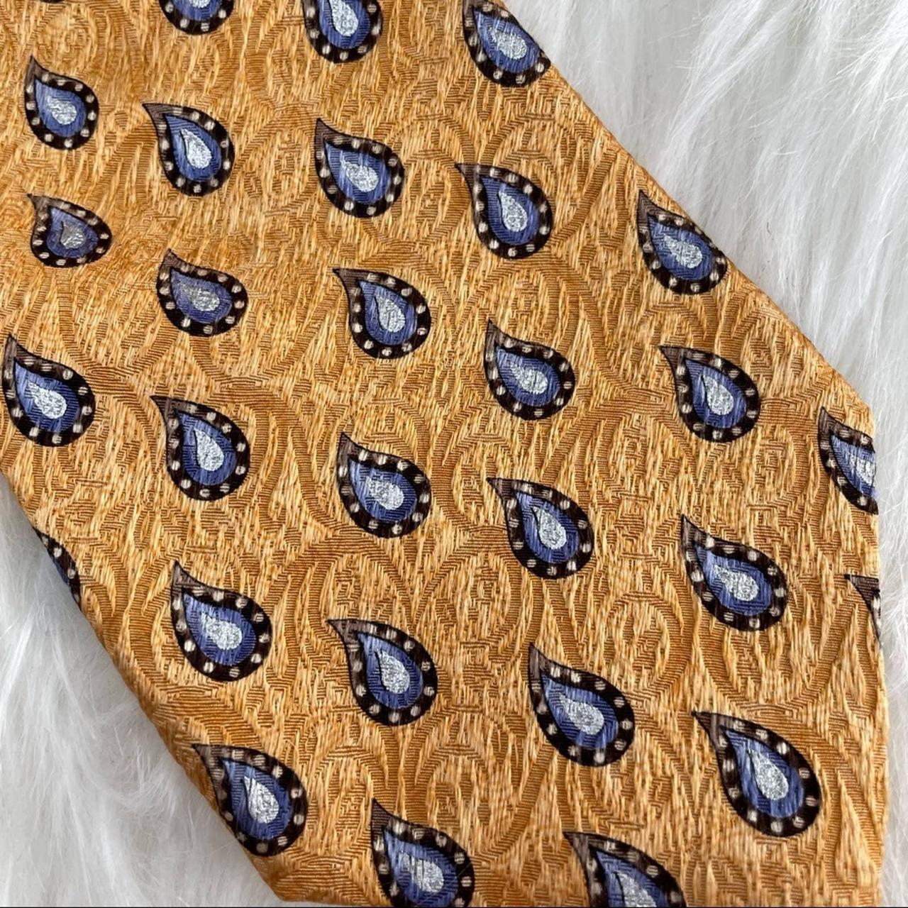 Ike Behar Men's Gold and Blue Accessory | Depop