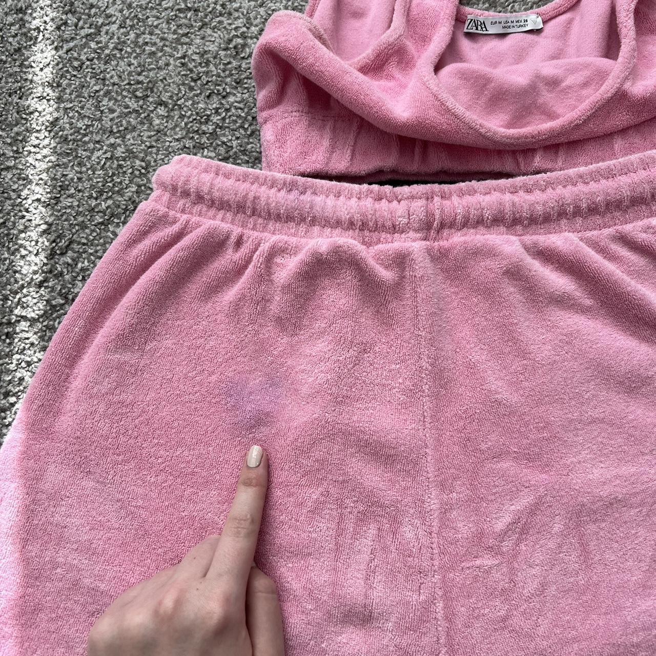 Zara pink terry cloth matching set Sooooo cute for... - Depop