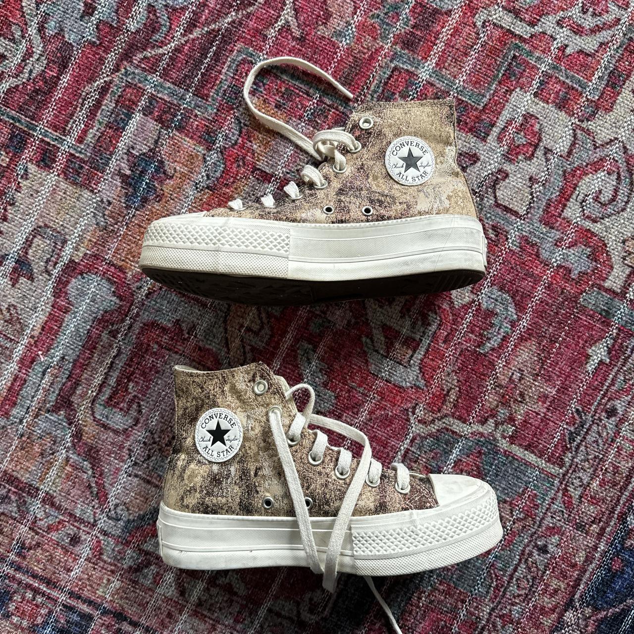 Metallic Bronze Platform Converse - Classic Chuck... - Depop