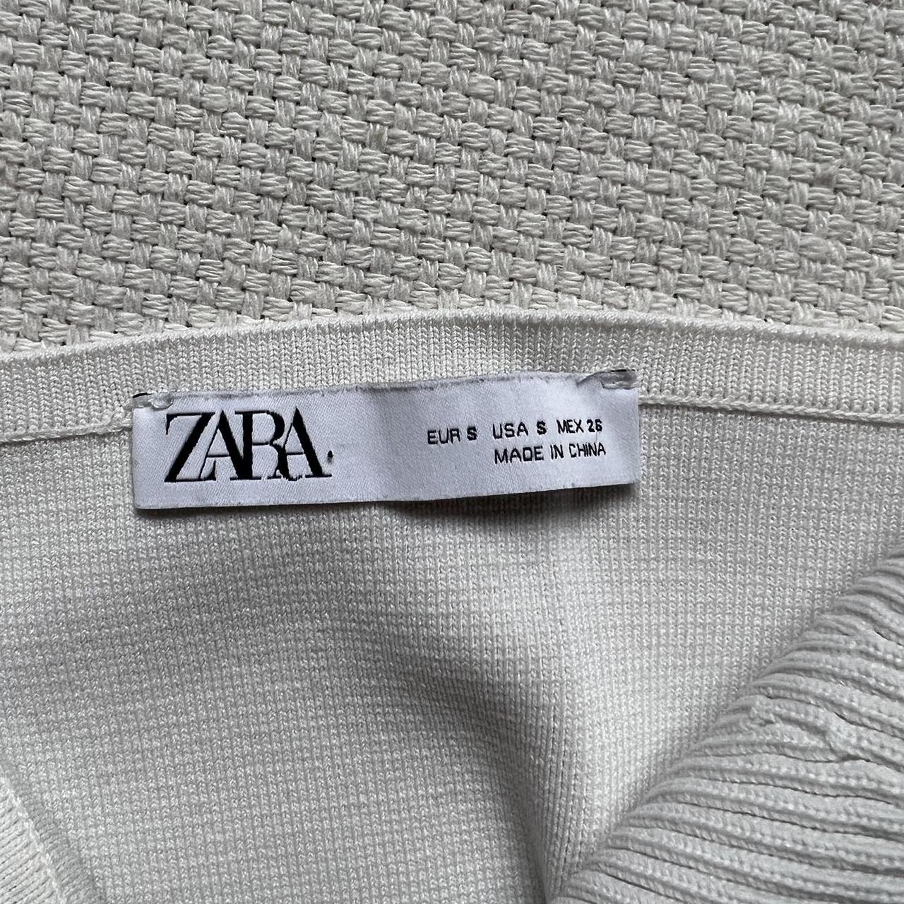 Zara white triangle tank top Only worn a couple of... - Depop