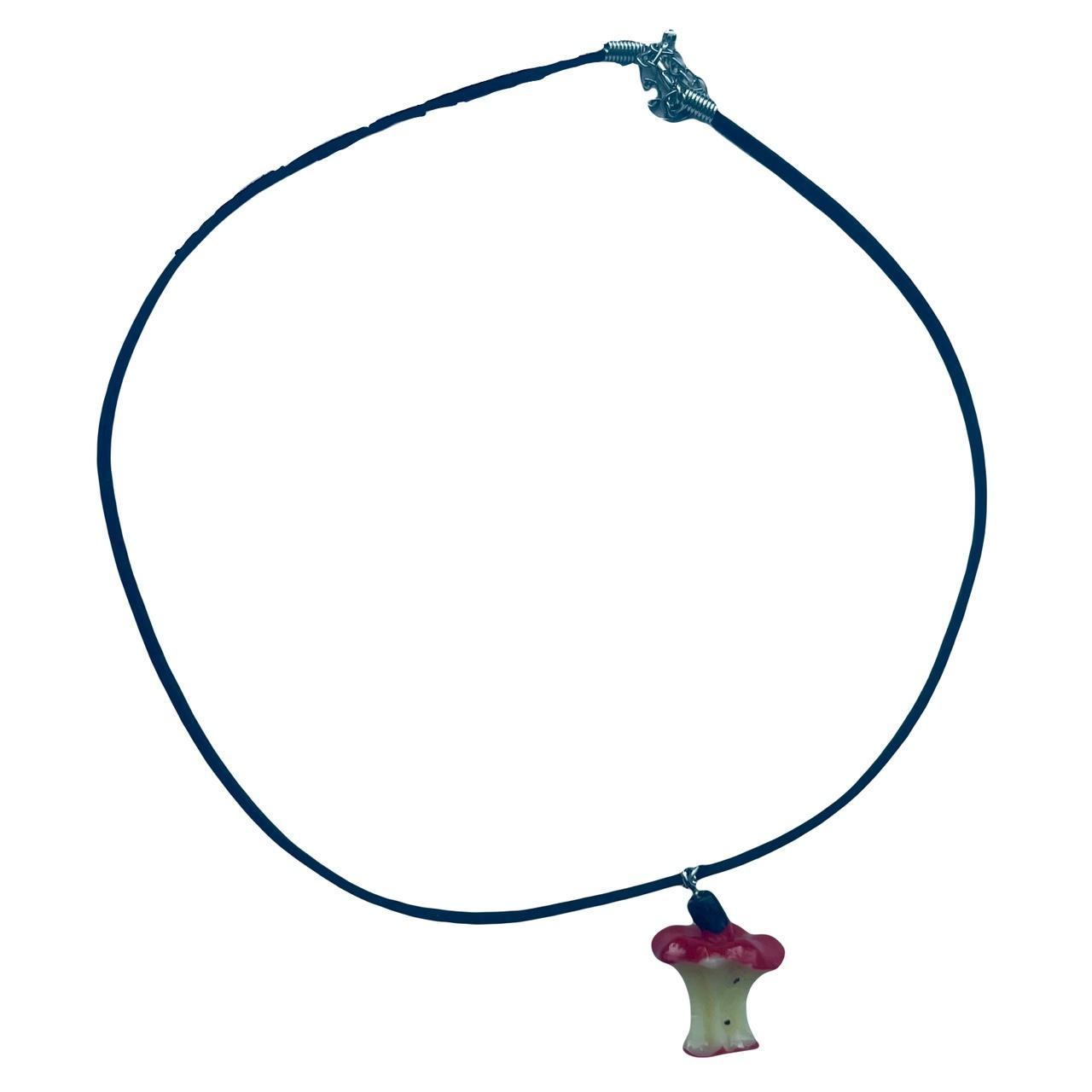 apple core necklace! 1. 18 in. brown suede cord 2.... - Depop